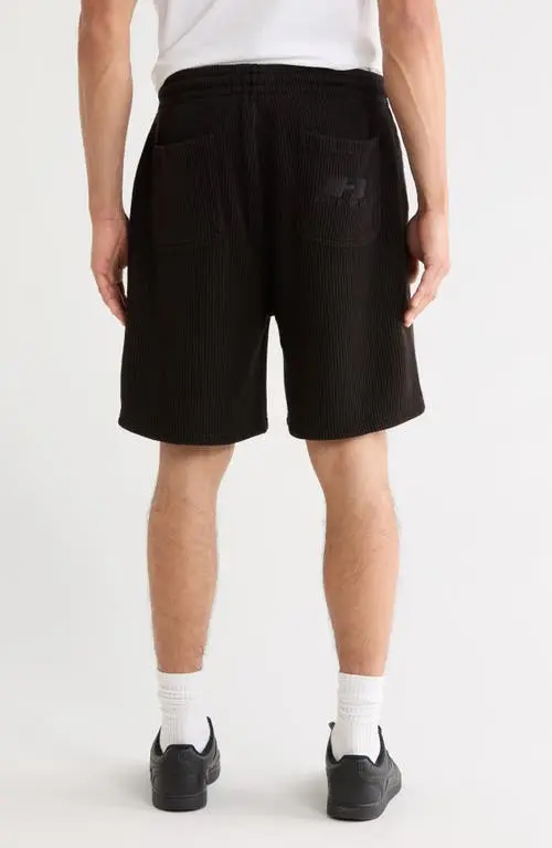 HONOR THE GIFT Rib Knit Stretch Cotton Blend Drawstring Shorts