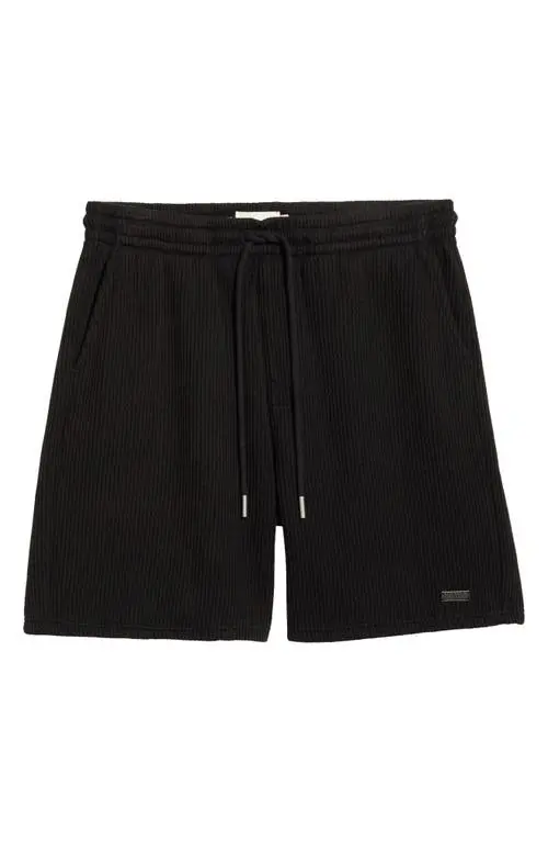 HONOR THE GIFT Rib Knit Stretch Cotton Blend Drawstring Shorts