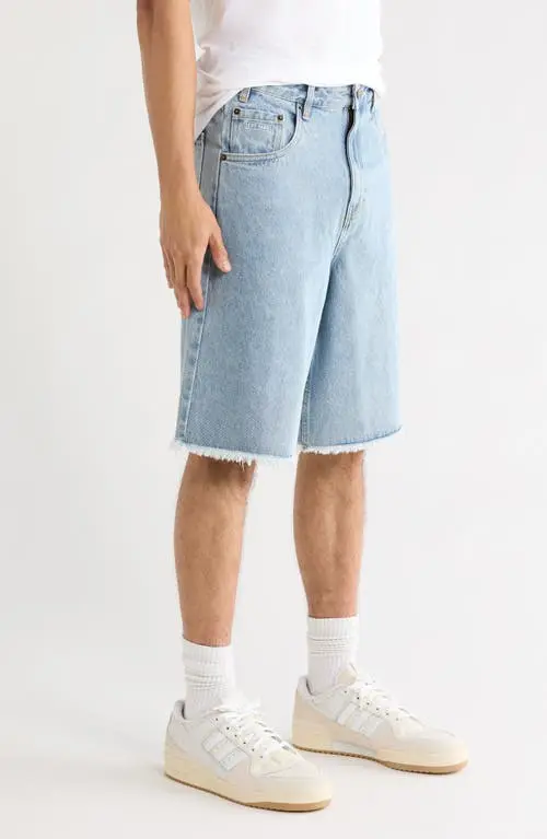 HONOR THE GIFT Frayed Hem Denim Bermuda Shorts