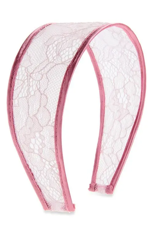 Tasha Embroidered Lace Headband - Blush