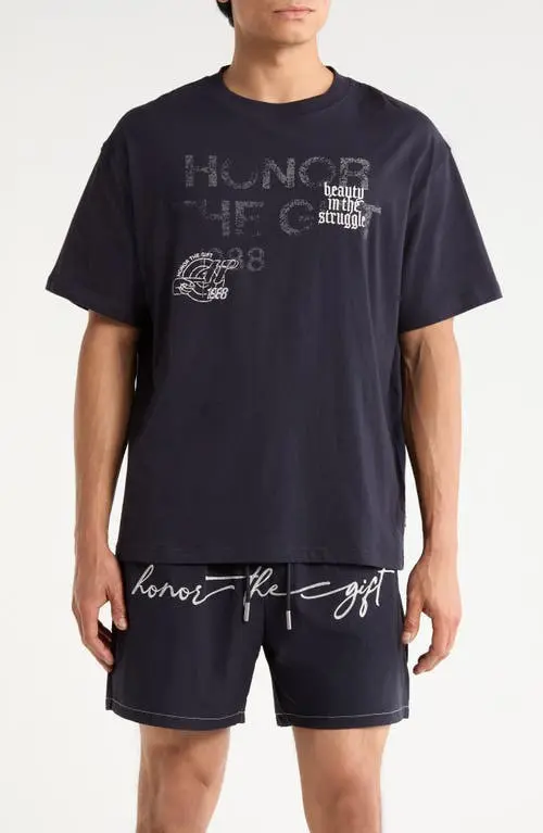 HONOR THE GIFT Beauty In The Struggle Cotton T-shirt - Black