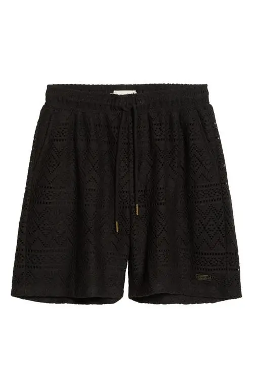 HONOR THE GIFT Pointelle Crochet Drawstring Shorts