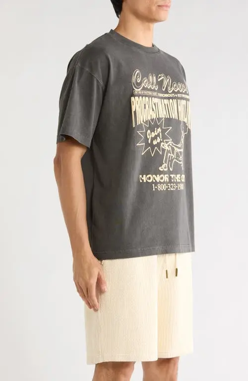 HONOR THE GIFT Procrastination Hotline Graphic Cotton T-shirt