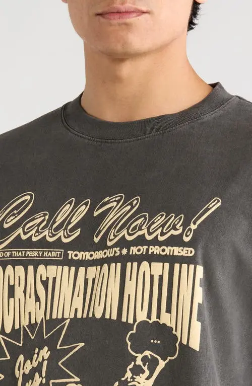 HONOR THE GIFT Procrastination Hotline Graphic Cotton T-shirt