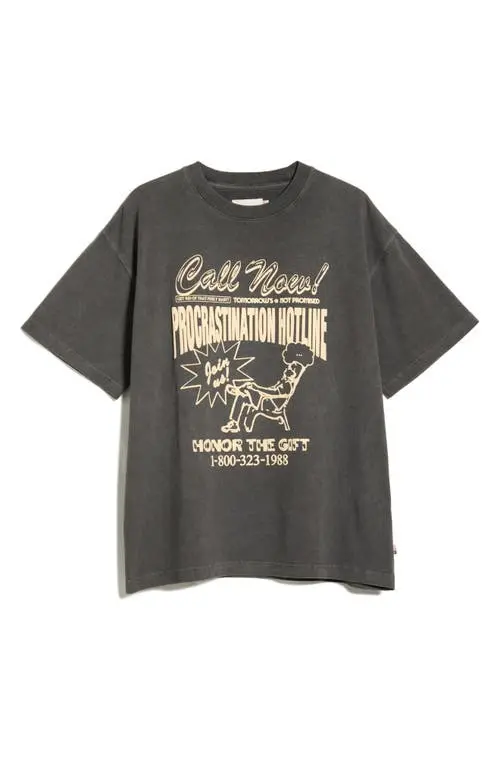 HONOR THE GIFT Procrastination Hotline Graphic Cotton T-shirt