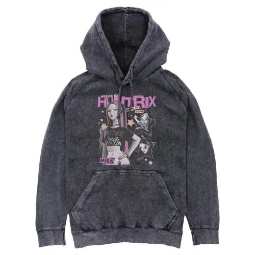 KPOP DEMON HUNTERS Huntrix Mira Graphic Pullover Hoodie - Black