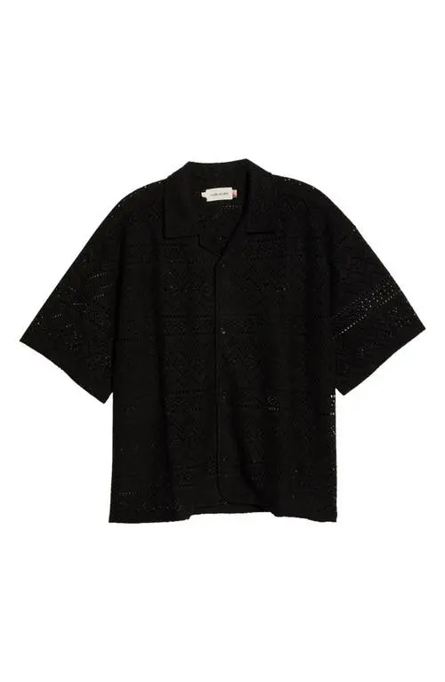 HONOR THE GIFT Pointelle Crochet Button-up Camp Shirt
