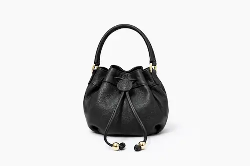ROSZUAR Bucket Bag With Drawstring And Gold-tone Hardware - Black