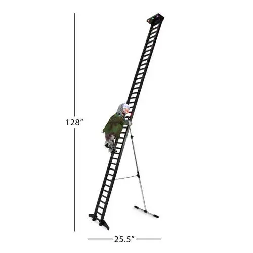 MR. HALLOWEEN 10 Ft. Outdoor Ladder Climbing Zombie