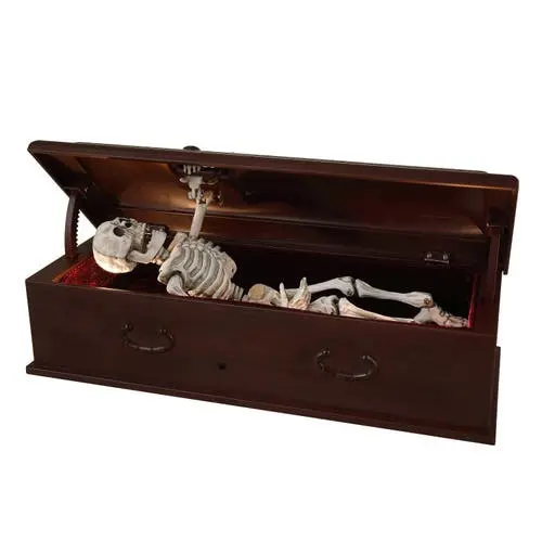 MR. HALLOWEEN 12 In. Animated Skeleton Coffin - Multicolor
