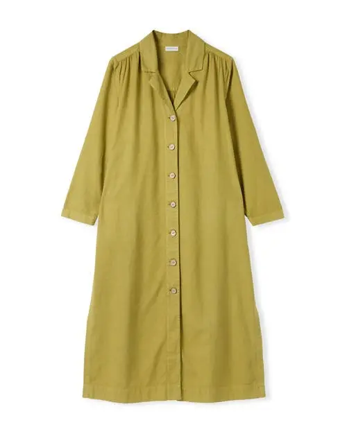 CELTIC & CO. Longline Overshirt Dress In Garment-dyed Cotton Linen