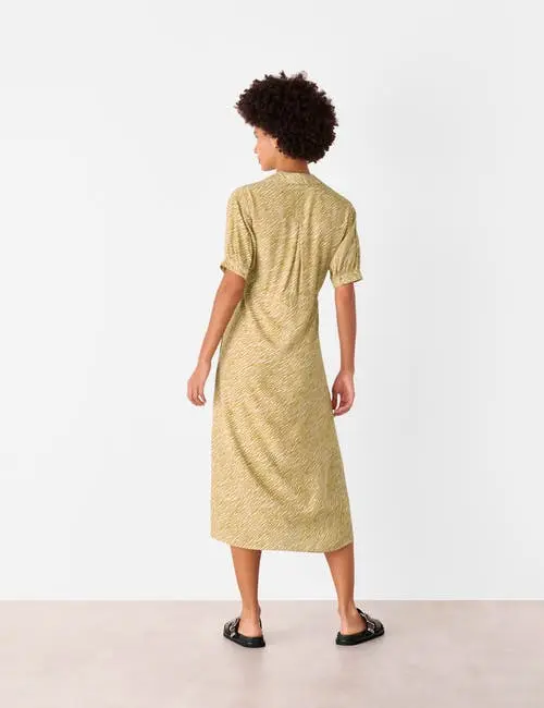Whistles Tiger Print Midi Shirt Dress