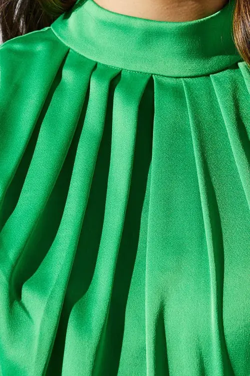Coast Sleeveless High Neck Ruffle Detail Maxi Dress - Green