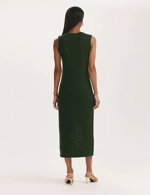 FINERY LONDON Ravi Crochet Midi Dress