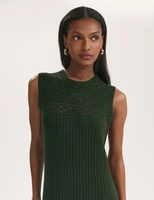 FINERY LONDON Ravi Crochet Midi Dress