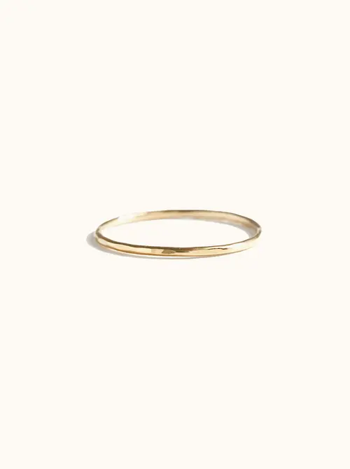 ABLE Hammered Stacking Ring In 14k -fill - Gold