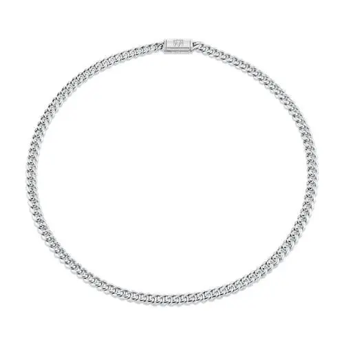 MICHAEL M 8mm Cuban Chain Necklace In Sterling