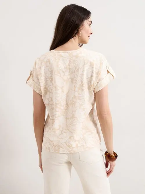 PHASE EIGHT Soft Drape Floral Short Sleeve Top