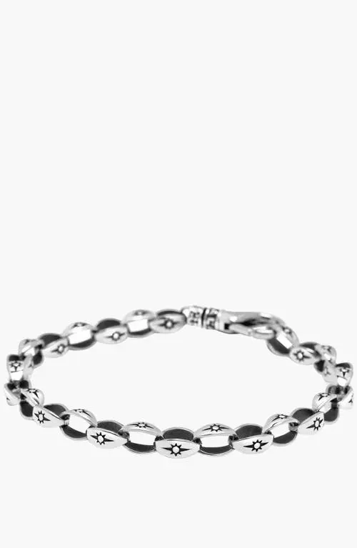 NIALAYA JEWELRY Sterling Star Link Bracelet - Silver