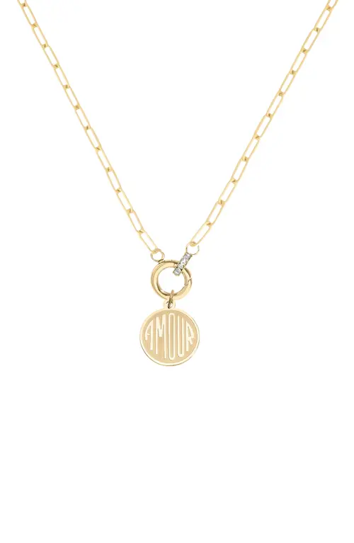 CUFFED BY NANO 14k Filled Amour Coin Charm Necklace - Gold