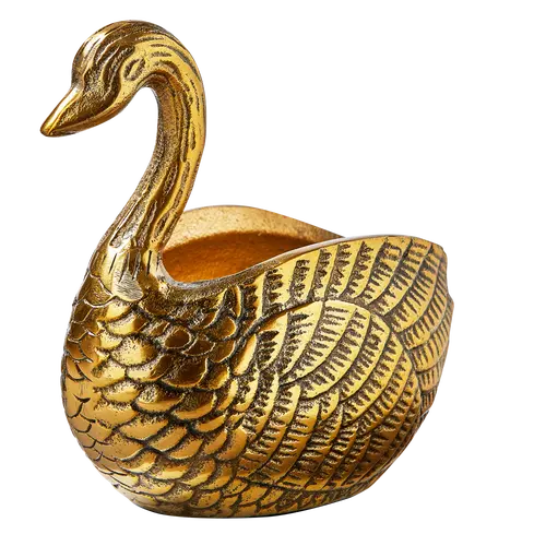 TAG Duck Decorative Bowl Antique Brass Aluminum Spring