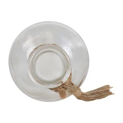 FORESIDE HOME AND GARDEN Natural Glass & Jute Bud Vase