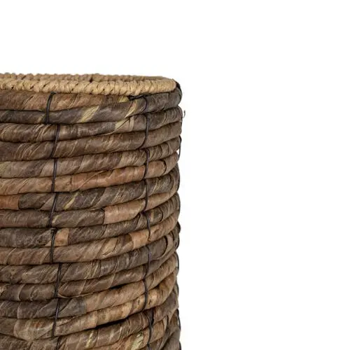 FORESIDE HOME AND GARDEN Woven Wine Bottle Holder Seagrass & Metal