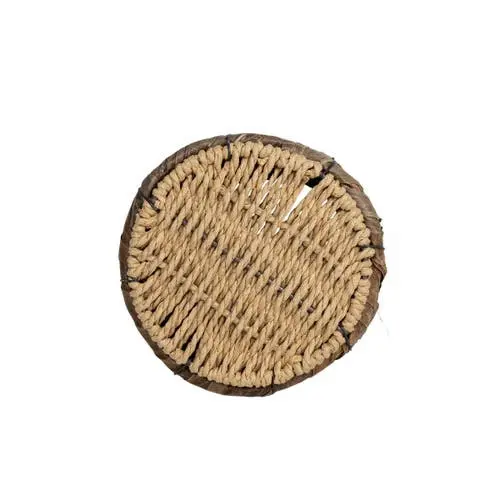 FORESIDE HOME AND GARDEN Woven Wine Bottle Holder Seagrass & Metal
