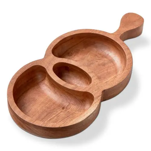 TAG Acacia 3 Part Server Natural Acacia Wood Everyday - Brown