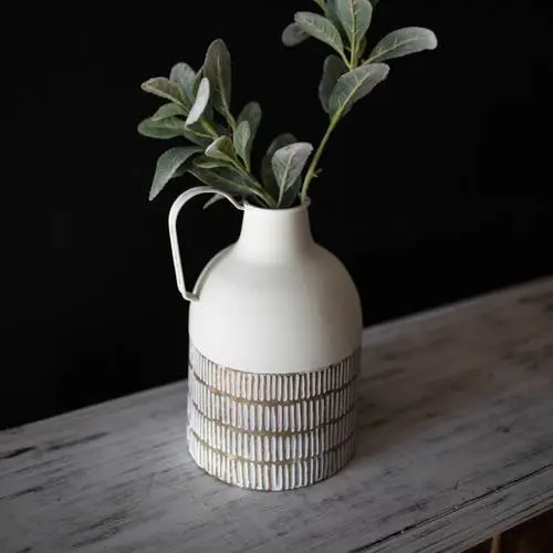 FORESIDE HOME AND GARDEN Jug Brass Metal Vase