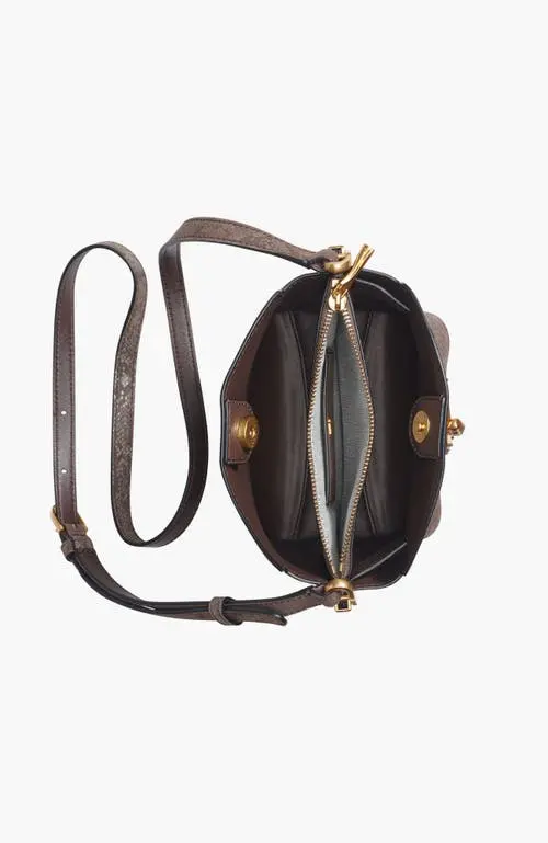 Donna Karan New York Bridgehampton Python Suede Small Crossbody