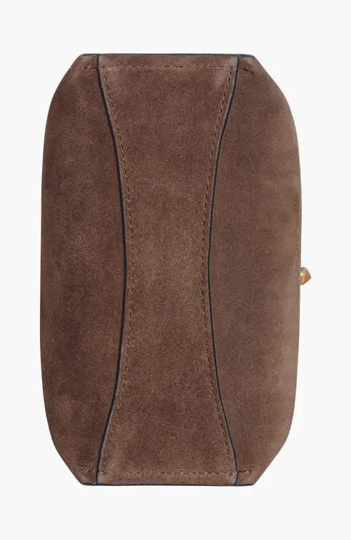 Donna Karan New York Suede Crossbody Bag - Brown Multi