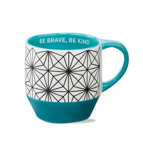 TAG Be Brave Be Kind Mug Aqua Earthenware Everyday