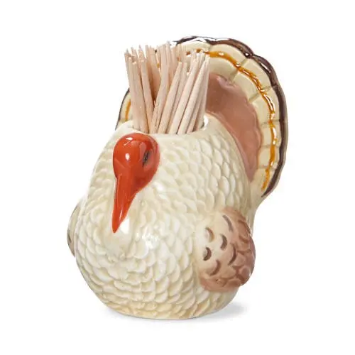 TAG Turkey Toothpick Holder Set Ceramic Kitchen Accessory