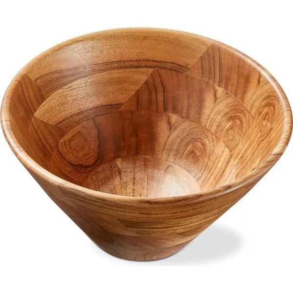 TAG Loop Serving Bowl Natural Acacia Wood Everyday - Brown