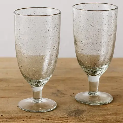 TAG Bubble Glass Iced Tea Goblet Set Of Two 22 Oz