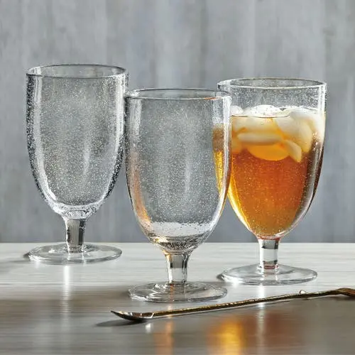 TAG Bubble Glass Iced Tea Goblet Set Of Two 22 Oz