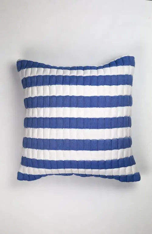 ARCHIVE NEW YORK Quilted Sujani Striped Throw Pillow - Blue