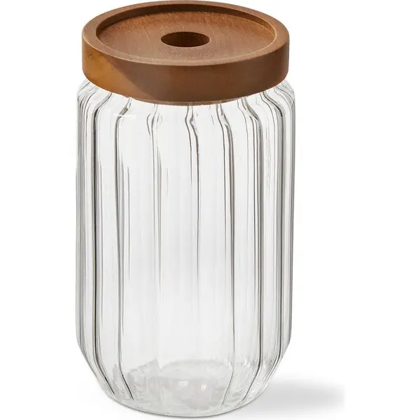 TAG Ribbed Glass Canister Large Glass Everyday