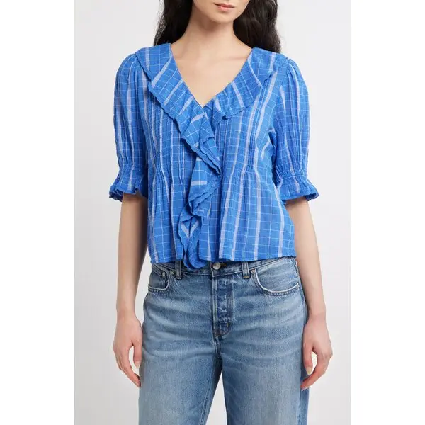 Madewell The Blaire Top - Retro Blue