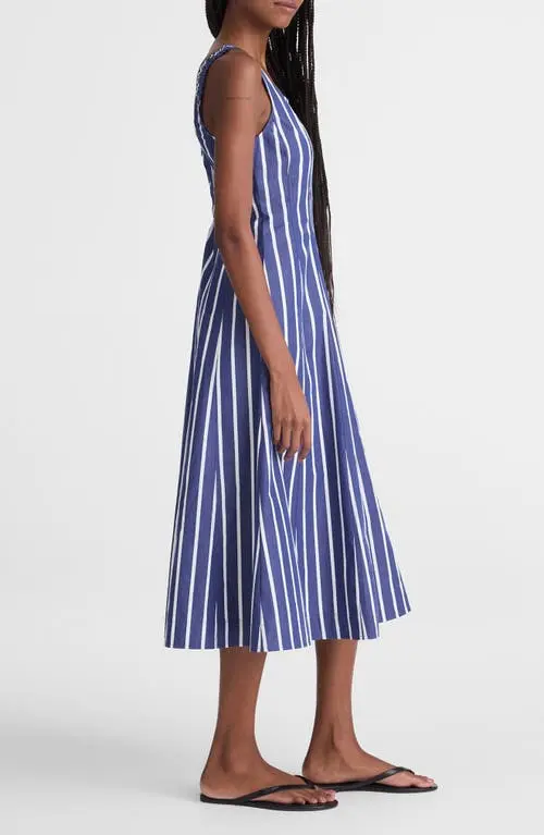 Madewell Rylie Stripe Poplin Midi Dress