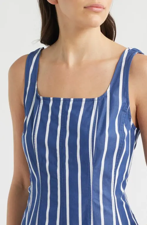 Madewell Rylie Stripe Poplin Midi Dress