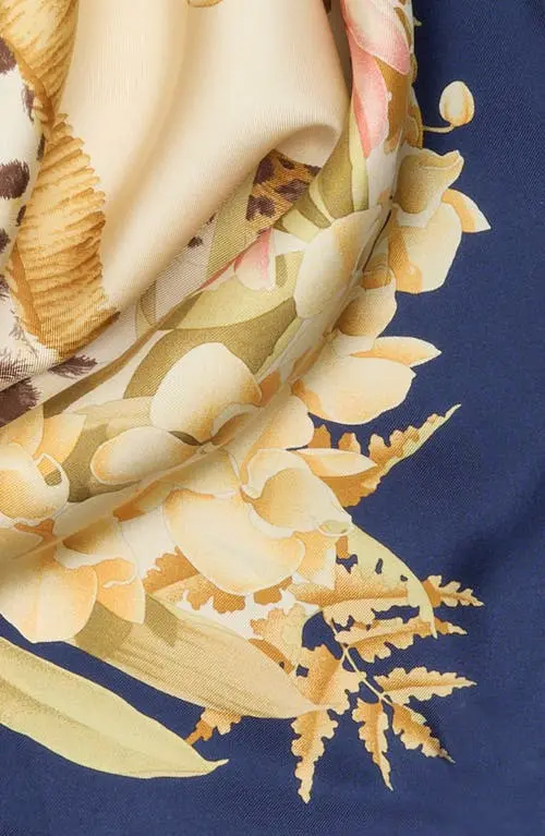 FERRAGAMO Relax Silk Scarf - Blue