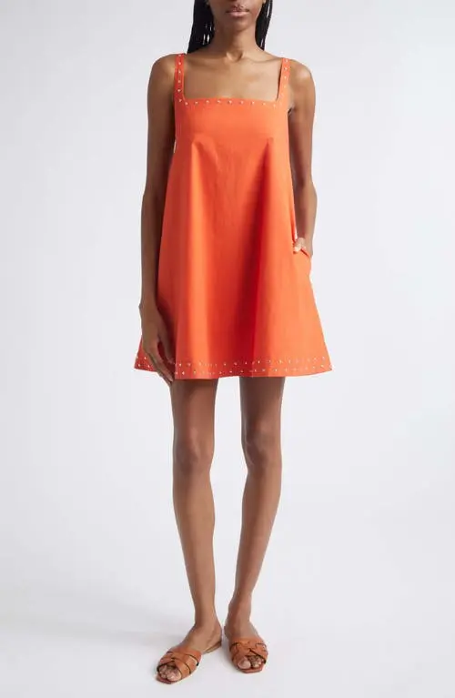 Staud Brio Studded Swing Minidress