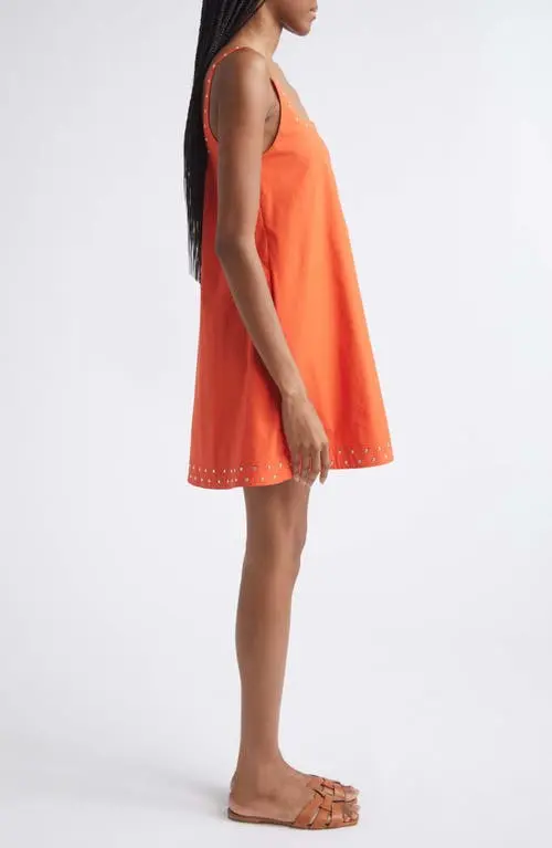 Staud Brio Studded Swing Minidress