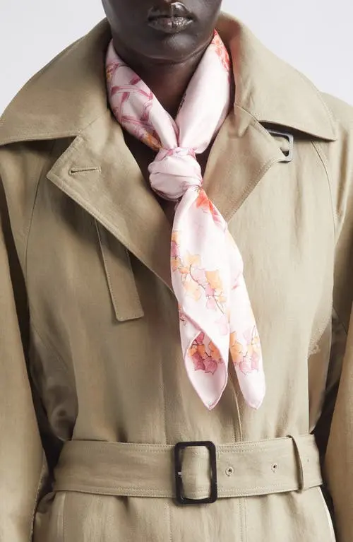 FERRAGAMO Eden Print Silk Scarf - Rosa