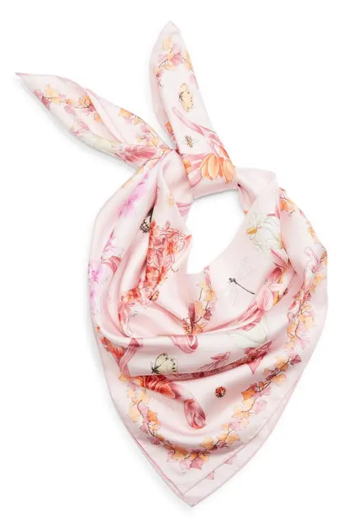 FERRAGAMO Eden Print Silk Scarf - Rosa