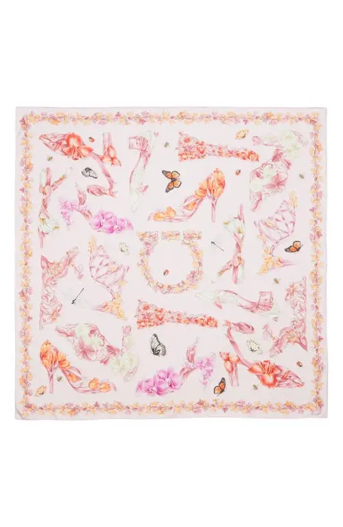 FERRAGAMO Eden Print Silk Scarf - Rosa