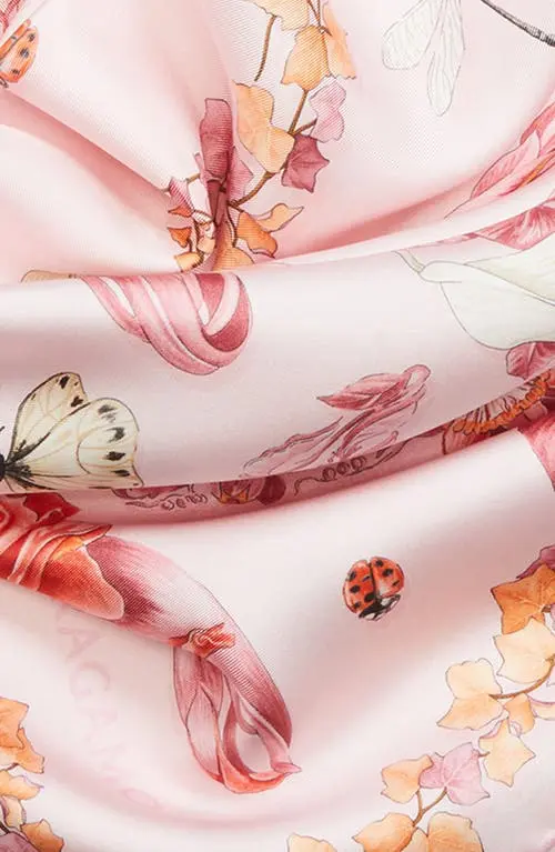 FERRAGAMO Eden Print Silk Scarf - Rosa