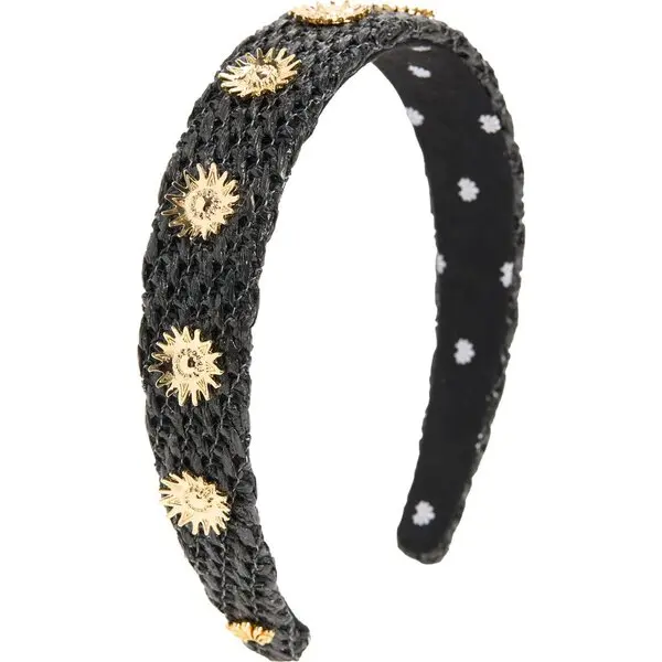 Lele Sadoughi Besette Sun Raffia Headband - Jet